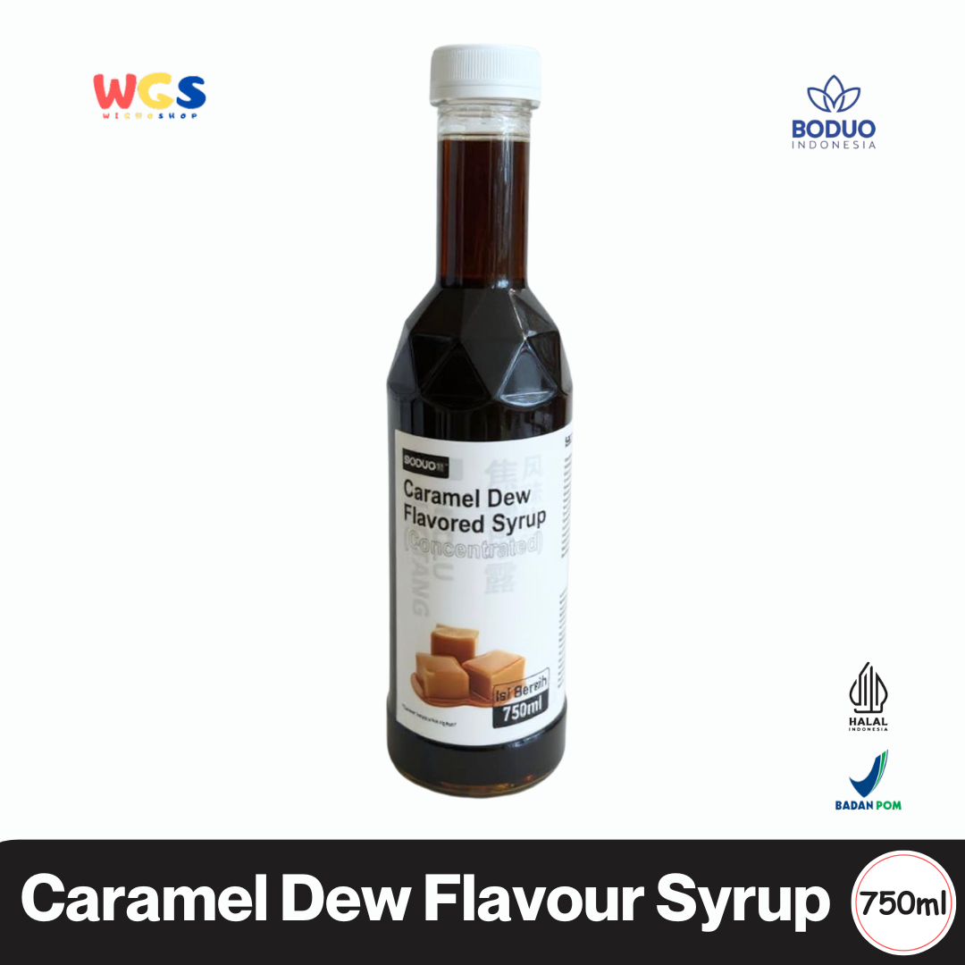 BODUO Caramel Dew Flavored Syrup 750ml - Thick Caramel Flavored Syrup ...
